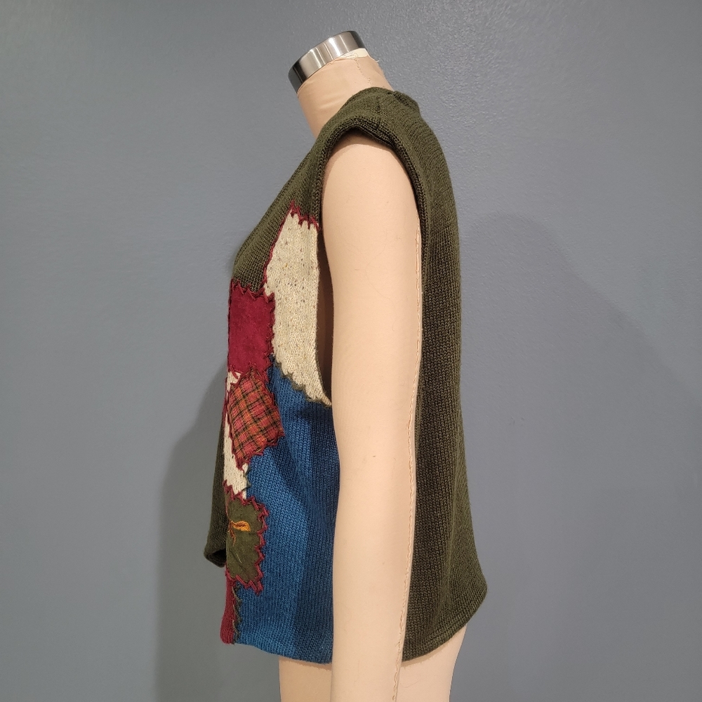 Vtg Koret Wool Blend Patchwork Fox Hunting Vest Xl - Gem